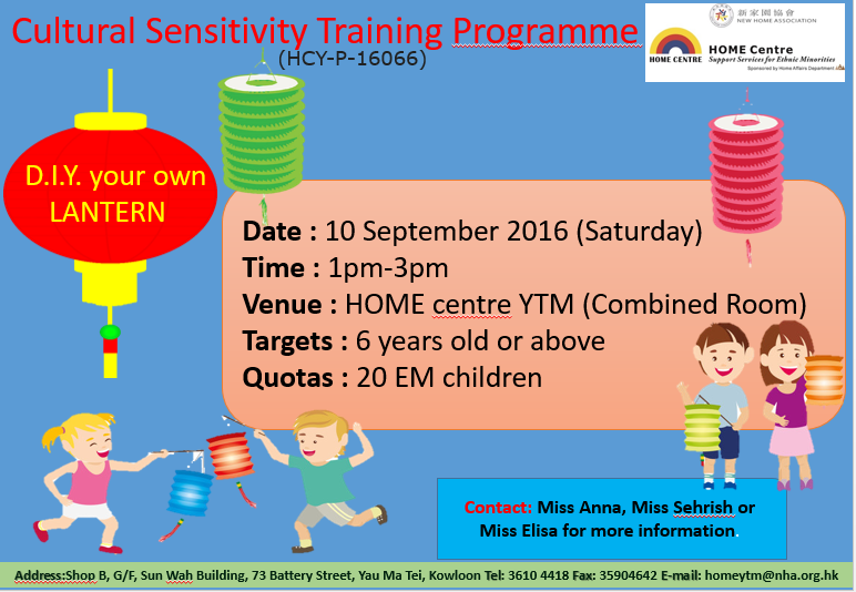 New Home Association - Cultural Sensitivity Training Programme (Sep ...
